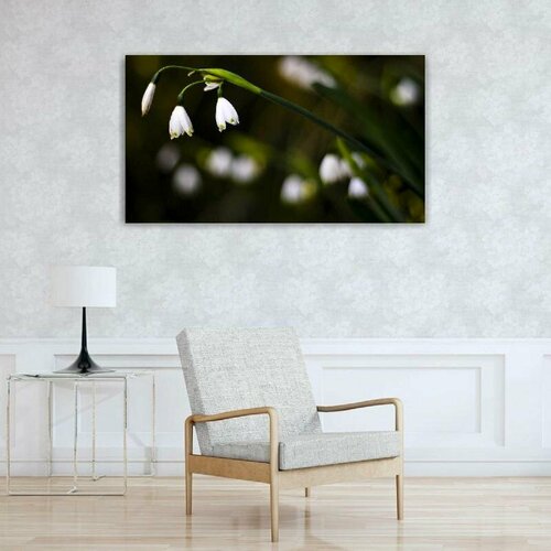 Картина на холсте 60x110 LinxOne "Макро, фото, цветы, природа" интерьерная для дома / на стену / на кухню / с подрамником