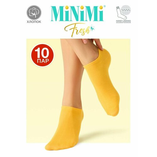Носки MiNiMi, 10 пар, 10 уп., размер 35-38, желтый