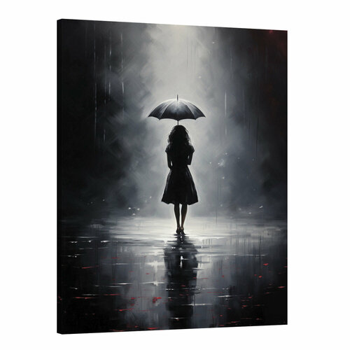 Интерьерная картина 50х70 "Игра в дождь"