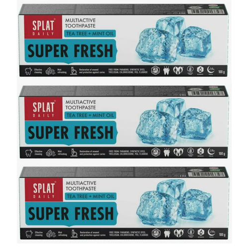 Зубная паста Splat, Daily Super Fresh, 100 гр, 3 шт.