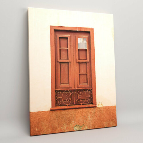 Картина на холсте (интерьерный постер) "Старая дверь" в скандинавском стиле, с деревянным подрамником, размер 30х40 см