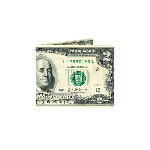Кошелек New Wallet New Dollar, фактура гладкая, мультиколор