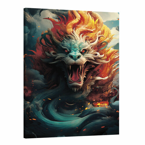 Интерьерная картина 50х70 "Пленительный дракон"