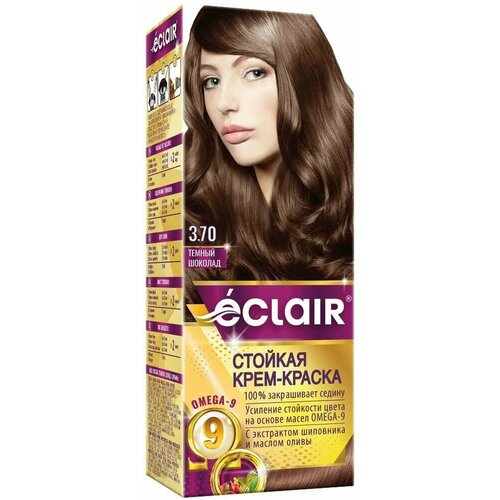 ECLAIR OMEGA-9 № 3.70 Темный шоколад Стойкая крем-краска для волос