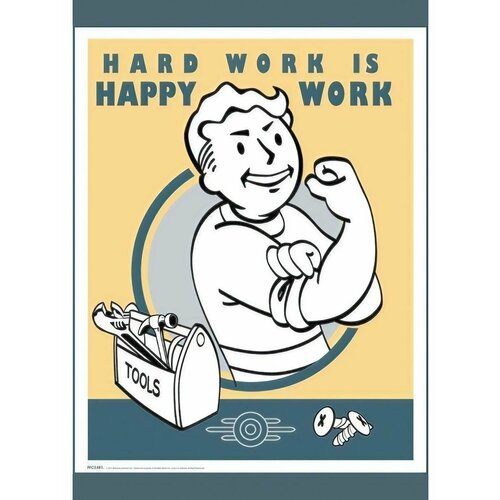 Постер с принтом Fallout 4, плакат 32х45см