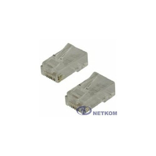 5bites US070A (US007A) Коннектор RJ-45 8p8c, зол. напыление, со вставкой (1шт)