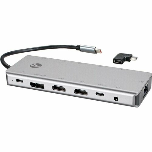 Vcom Концентратор CU4706 TypeC 2 HDMI+DP 4K 60Hz 3 USB3.0 TC USB2.0 RJ45 SD TF PD audio TC адаптер