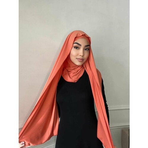Хиджаб , размер 46-50, оранжевый