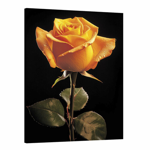Интерьерная картина 50х70 "Розы в золотых снах"