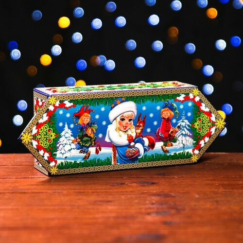Подарочная коробка "Дед Мороз и Снегурочка" 20 x 10 x 6 см(10 шт.)