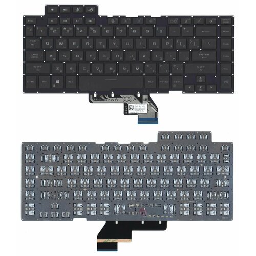 Клавиатура для Asus ROG GU502 черная c подсветкой маленький энтер