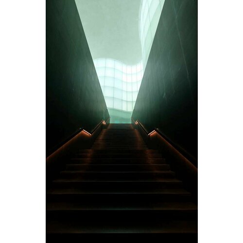 Картина на холсте 60x110 LinxOne "Лестница, интерьер, дизайн" интерьерная для дома / на стену / на кухню / с подрамником