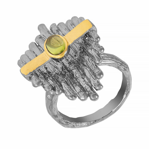 Кольцо ELEMENT47, серебро, 925 проба, перидотит, размер 17.5