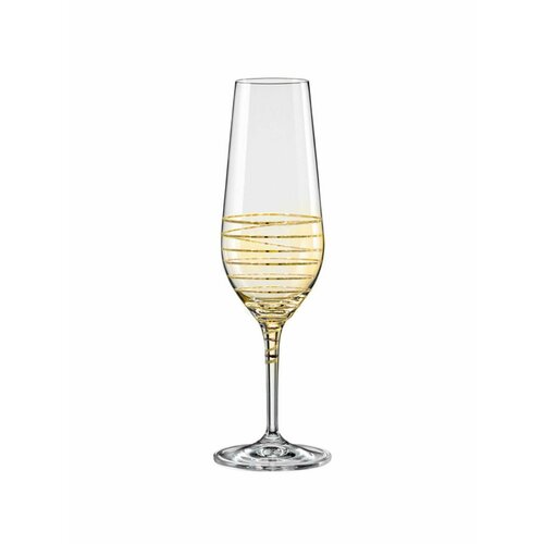 Бокалы для шампанского Crystalex Аморосо 2 шт стеклянные 200 мл