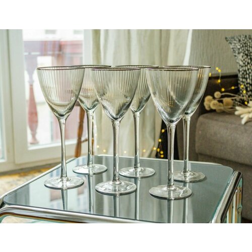 Набор бокалов для вина элеганца, стекло, дымчатый, 420 мл, 6 шт, Koopman International DP2011700