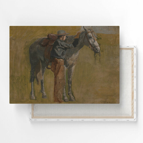 Картина на холсте, репродукция / Томас Икинс - Cowboy. Study for Cowboys / Размер 40 x 53 см