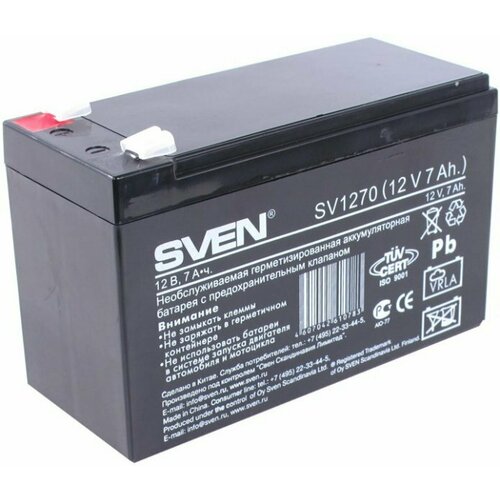 Аккумулятор для слаботочных систем SVEN SV7-12 (12V,7Ah)