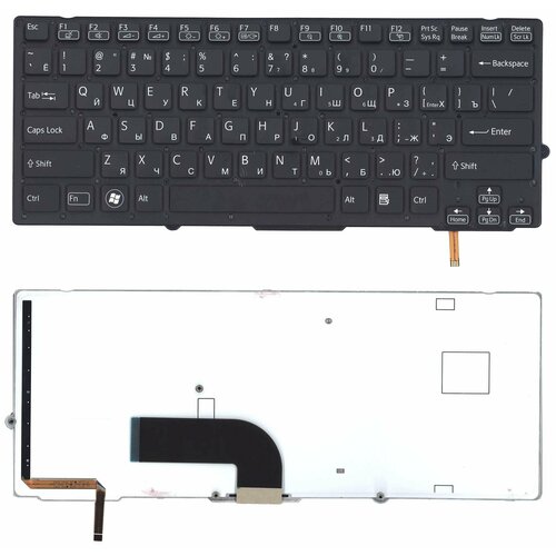 Клавиатура для ноутбука Sony VPC-SB4V9R/B с подсветкой