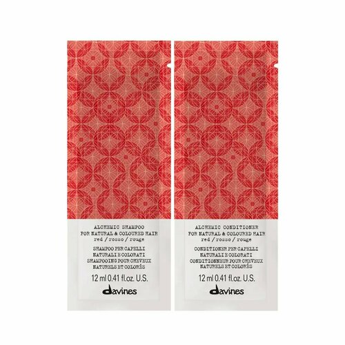 Davines Alchemic Shampoo & Conditioner (red) Шампунь и Кондиционер «Алхимик» для натуральных и окрашенных волос (красный), 12+12 мл