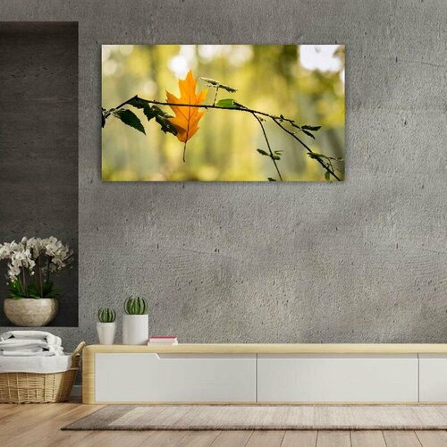 Картина на холсте 60x110 LinxOne "Природа осень лист" интерьерная для дома / на стену / на кухню / с подрамником