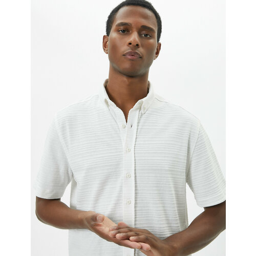 Рубашка KOTON, размер XL, бежевый