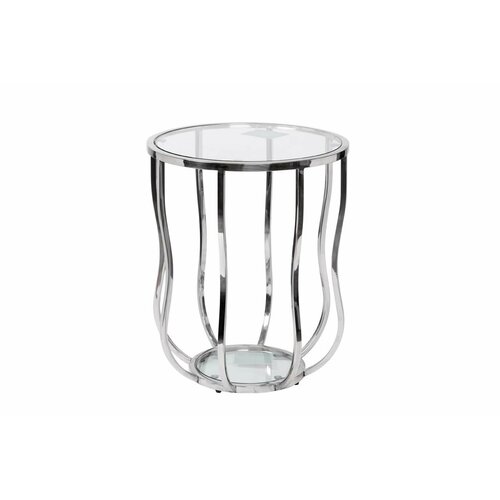 Стол журнальный Garda Decor 13RXET4037-SILVER Стол журнальный стекло прозр./серебро d50*60см арт. 13RXET4037-SILVER