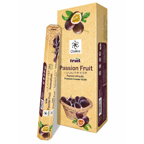 Chakra Fruit PASSION FRUIT Premium Incense Sticks, Zed Black (Чакра Фрукт маракуйя премиум благовония палочки, Зед Блэк), уп. 20 палочек.