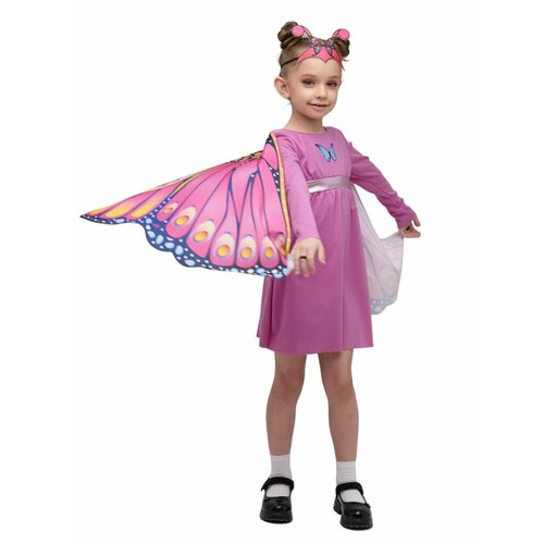 Карнавальный костюм бабочки для девочки розовый