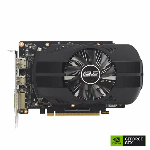 ASUS Видеокарта ASUS GeForce GTX 1630 Phoenix PH-GTX1630-4G-EVO (GeForce GTX 1630, 4ГБ GDDR6, DVI, HDMI, DP) (PCI-E) (ret)
