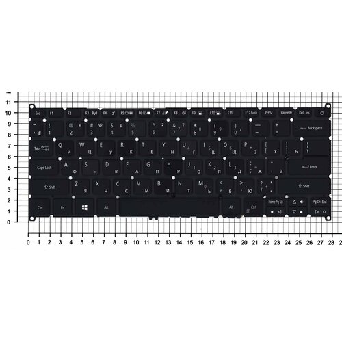 Клавиатура для ноутбука ACER SF514-51G черная с подсветкой
