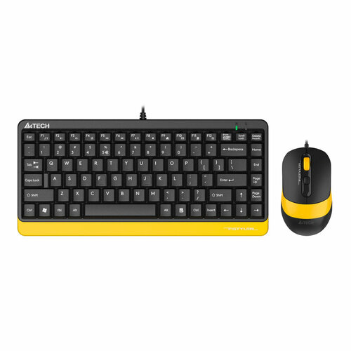 Набор клавиатура+мышь A4Tech клав: черн/желт мышь: черн/желт(F1110 BUMBLEBEE)