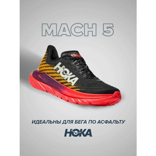 Кроссовки HOKA Mach 5, полнота B, размер US10B/UK8.5/EU42 2/3/JPN27, розовый, черный