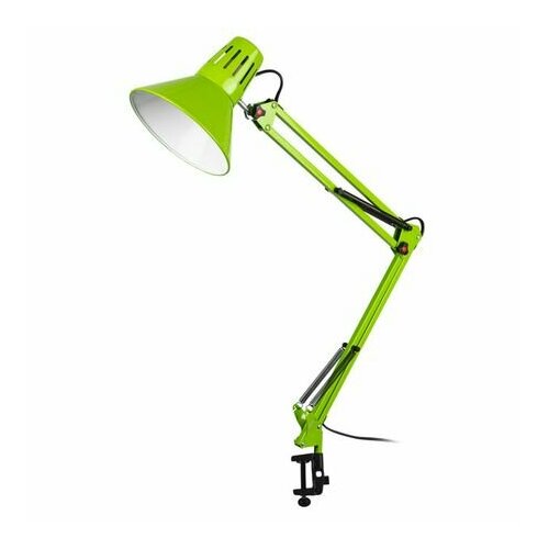 Лампа настольная ЭРА на струбцине E27 40Вт зеленая