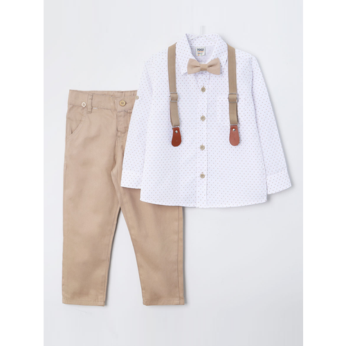 Комплект одежды TOGI, размер 128, бежевый, белый