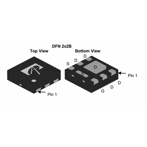 Микросхема AON2240 P-Channel MOSFET 40V 8A DFN2X2B