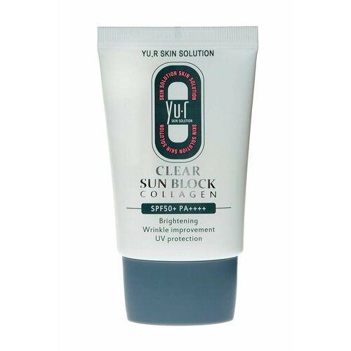 Солнцезащитный крем с коллагеном YU R Clear Sun Block Collagen SPF50+ PA+