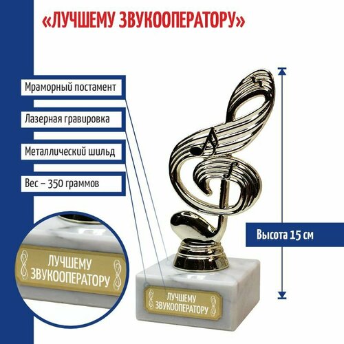 Подарки Статуэтка Ключ "Лучшему звукооператору" (15 см)