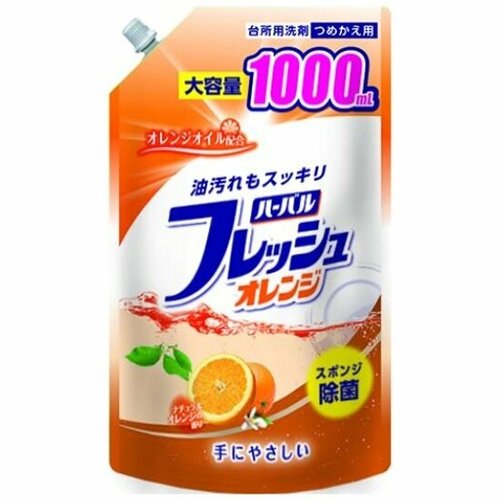 Средство для мытья посуды Mitsuei с ароматом апельсина, 1 л м/у