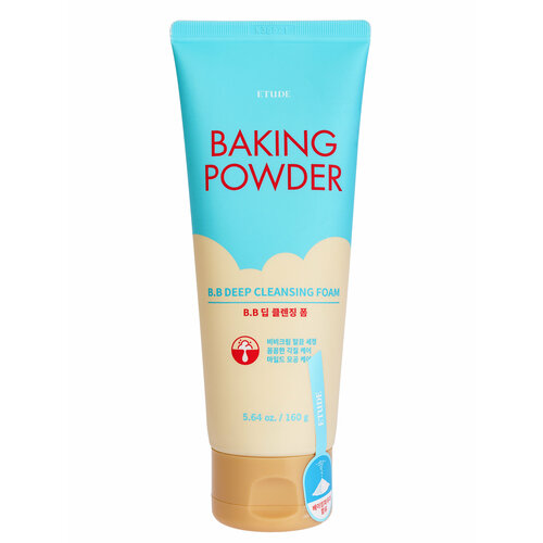 Etude House Корейская пенка для умывания и глубокого очищения с содой Baking Powder BB Deep Cleansing Foam, средство для снятия макияжа, 160 мл