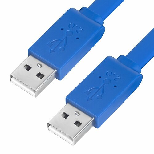 GCRПлоский USB 2.0 кабель 1.5м для подключения ПК, ноутбуков, Macbook к портативным устройствам