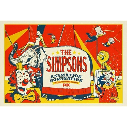 Плакат, постер на бумаге Симпсоны (The Simpsons), Марк Керклэнд, Стивен Дин Мур, Джим Рирдон. Размер 21 х 30 см