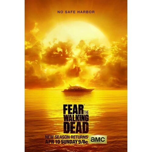 Плакат, постер на холсте Ходячие мертвецы (The Walking Dead, сериал, 2010-2022г). Размер 60 х 84 см