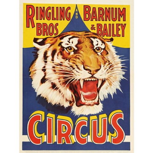 Плакат, постер на бумаге Circus/Цирк/винтажный/ретро. Размер 21 на 30 см