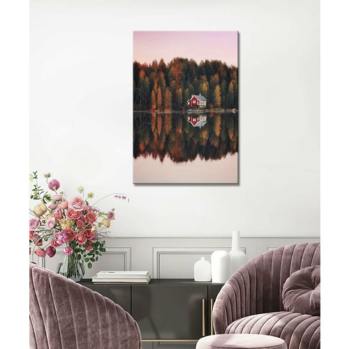 Картина/Картина на холсте для интерьера/Картина на стену/Картина для кухни/ -Финляндия природа (1) 50х70