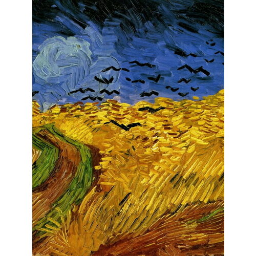 Плакат, постер на бумаге Van Gogh/Ван Гог-Сampo de Trigo Com Corvos/искусство/арт/абстракция/творчество. Размер 21 на 30 см