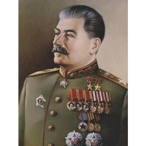 Плакат, постер на бумаге Stalin Joseph/Иосиф Виссарионович Сталин/винтажный/ретро. Размер 30 х 42 см