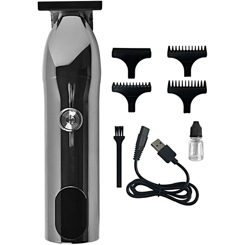 Машинка для стрижки волос HQ-301, Профессиональный триммер для стрижки волос, для бороды, усов, Серебристый