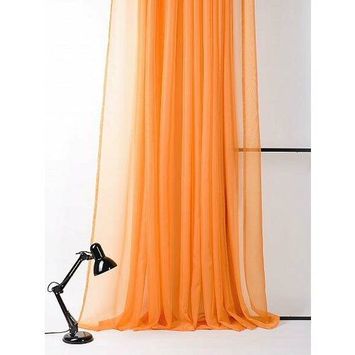 Тюль на шторной ленте из вуали Престиж-200 оранжевый