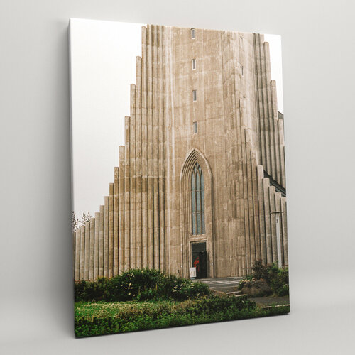 Картина на холсте (интерьерный постер) "Лютеранская церковь" архитектура, с деревянным подрамником, размер 30x40 см