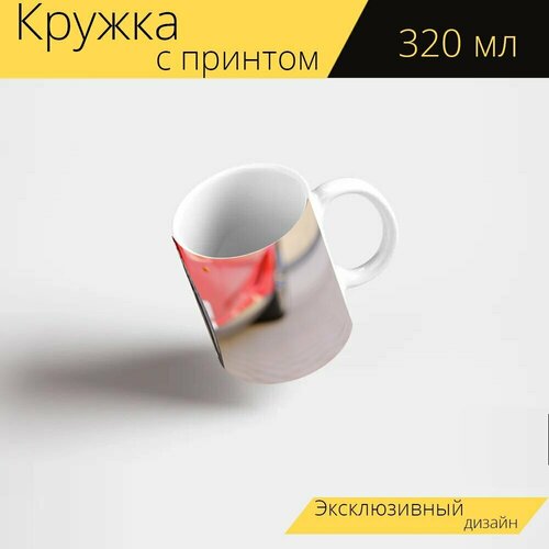 Кружка с рисунком, принтом "Феррари, машина, представление" 320 мл.